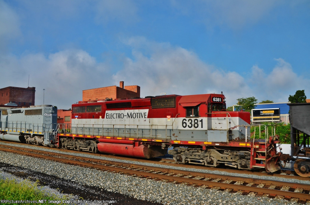 WE 6381 will lead in a bit.